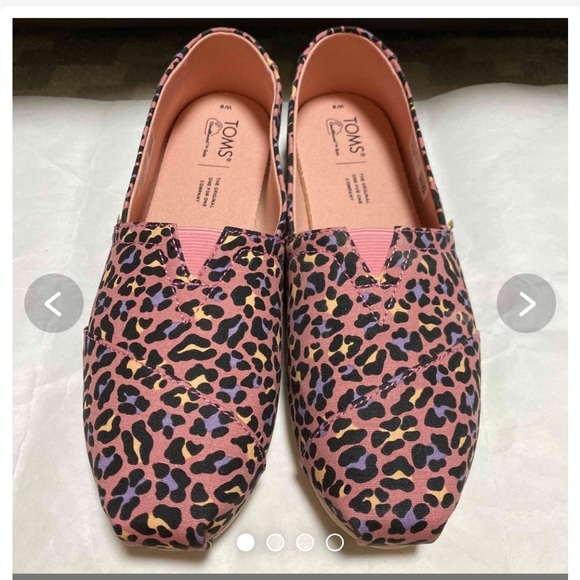 Toms | Shoes | Toms Pink Blush Classic Leopard Print Slipon Shoes Size ...